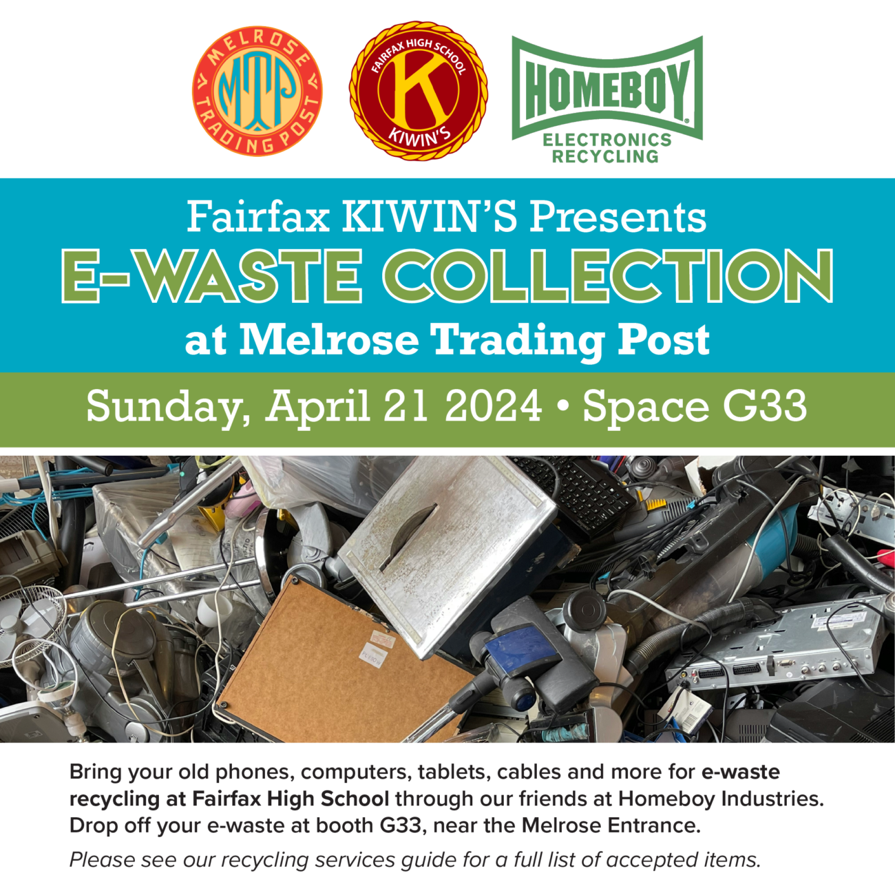 Melrose Trading Post | E-Waste Collection + Earth Day Special Events